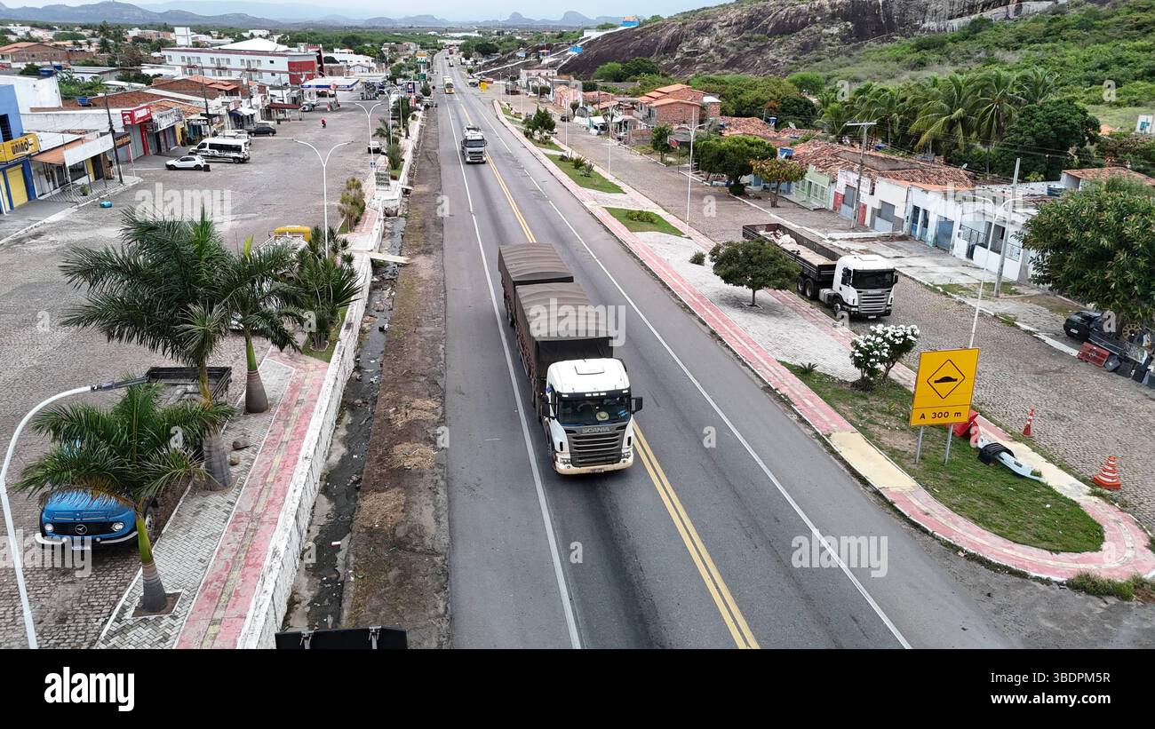 federal highway br-116 in bahia milagres, bahia, brazil - may 2, 2025 ...