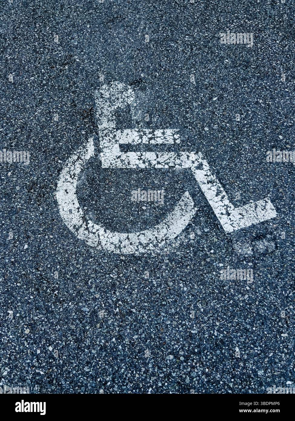 Handicap Parking Symbol Painted on Parking Spot Stock Photo - Alamy