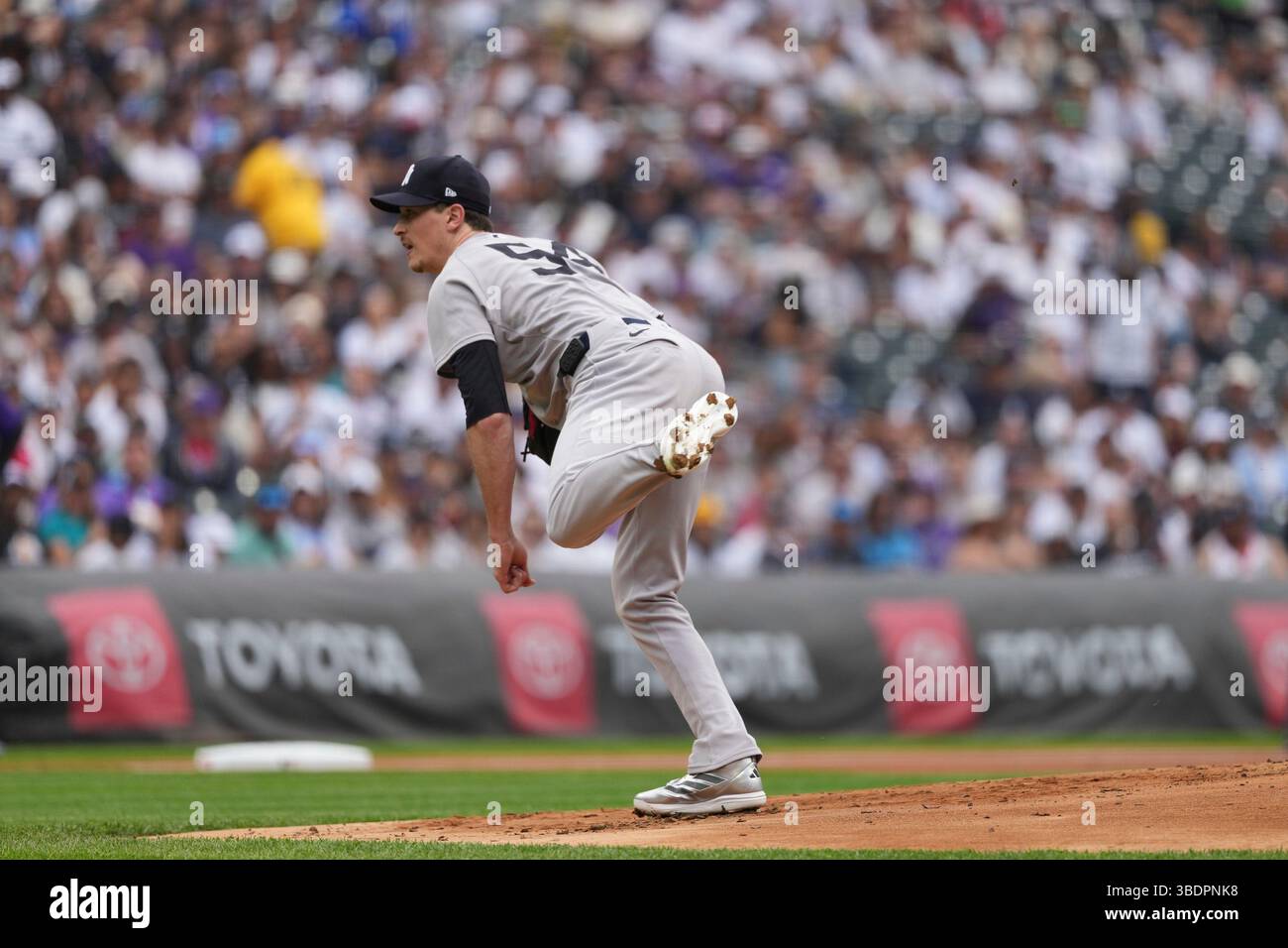 May 234 2025: New York pitcher Max Fried (54} throws a pitch during the ...