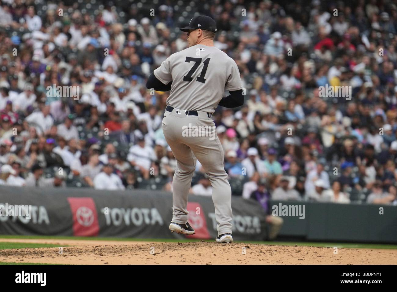 May 234 2025: New York pitcher Ian Hamilton (71} throws a pitch during ...