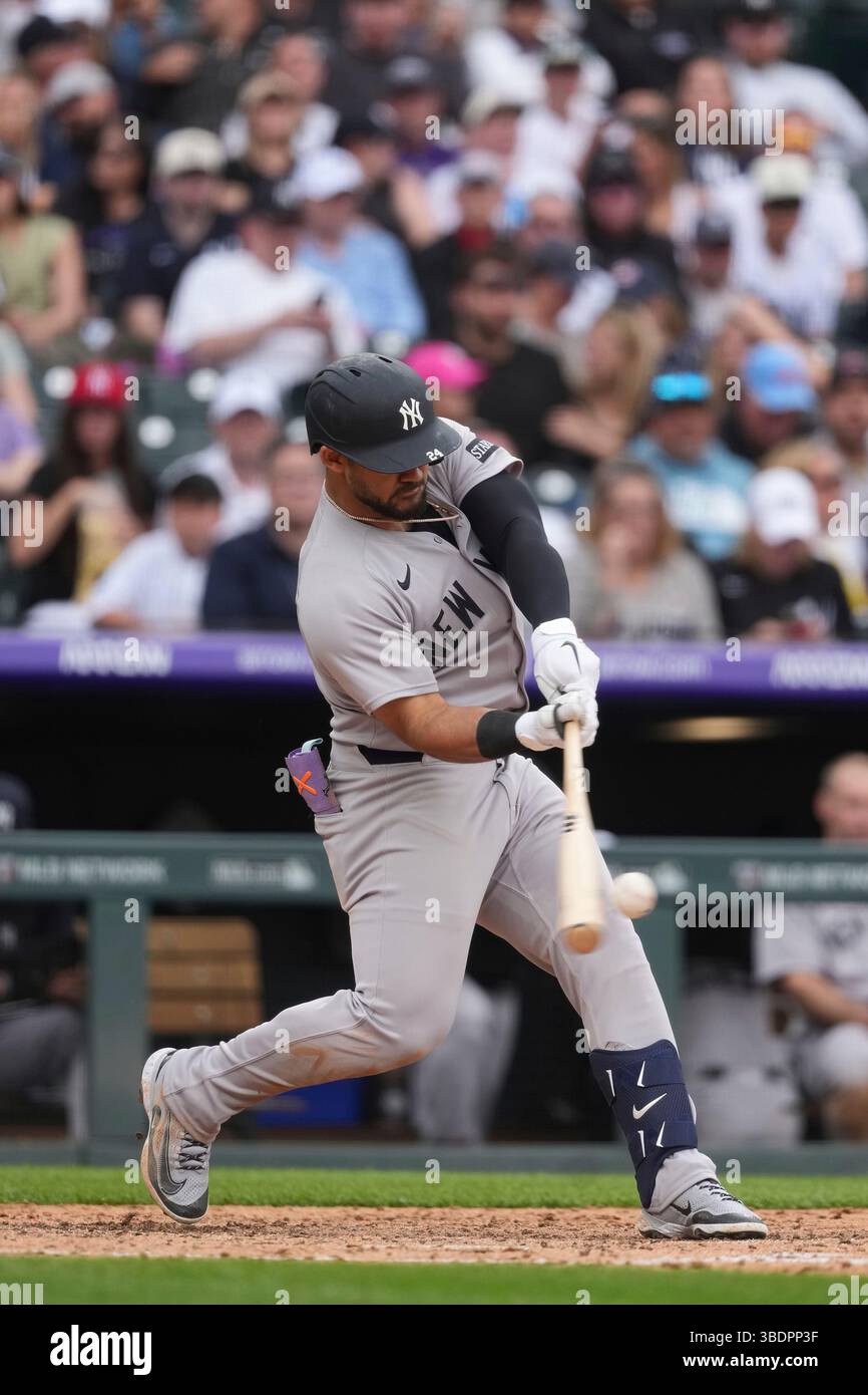May 234 2025: New York designated hitter Jason Dominguez (24} getting a ...