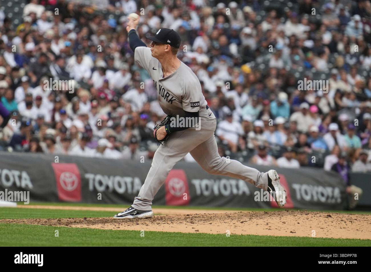 May 234 2025: New York pitcher Ian Hamilton (71} throws a pitch during ...
