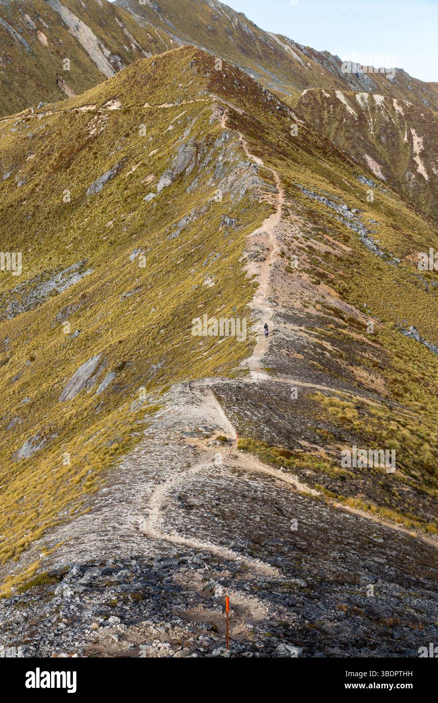Exposed ridge section on the the Kepler Track long distance hiking ...