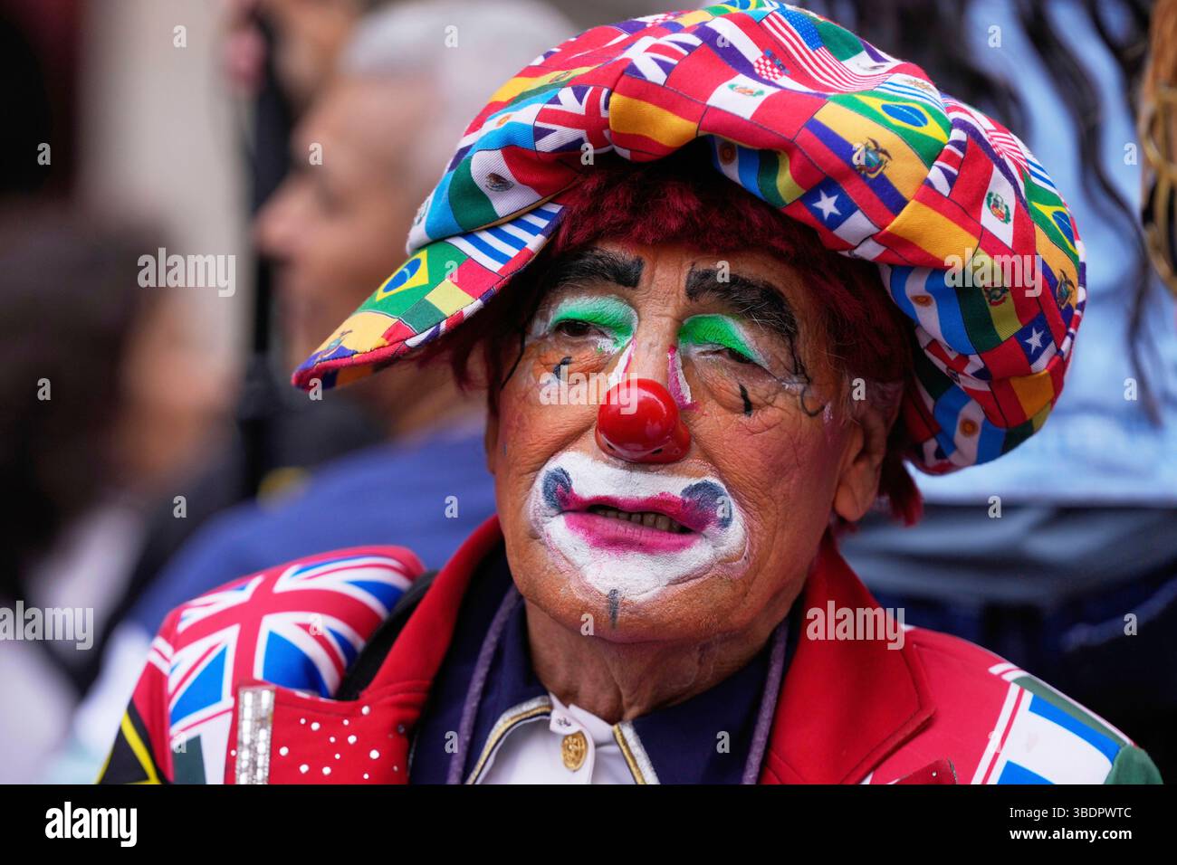 A clown takes part in National Clown Day celebrations in Lima, Peru ...