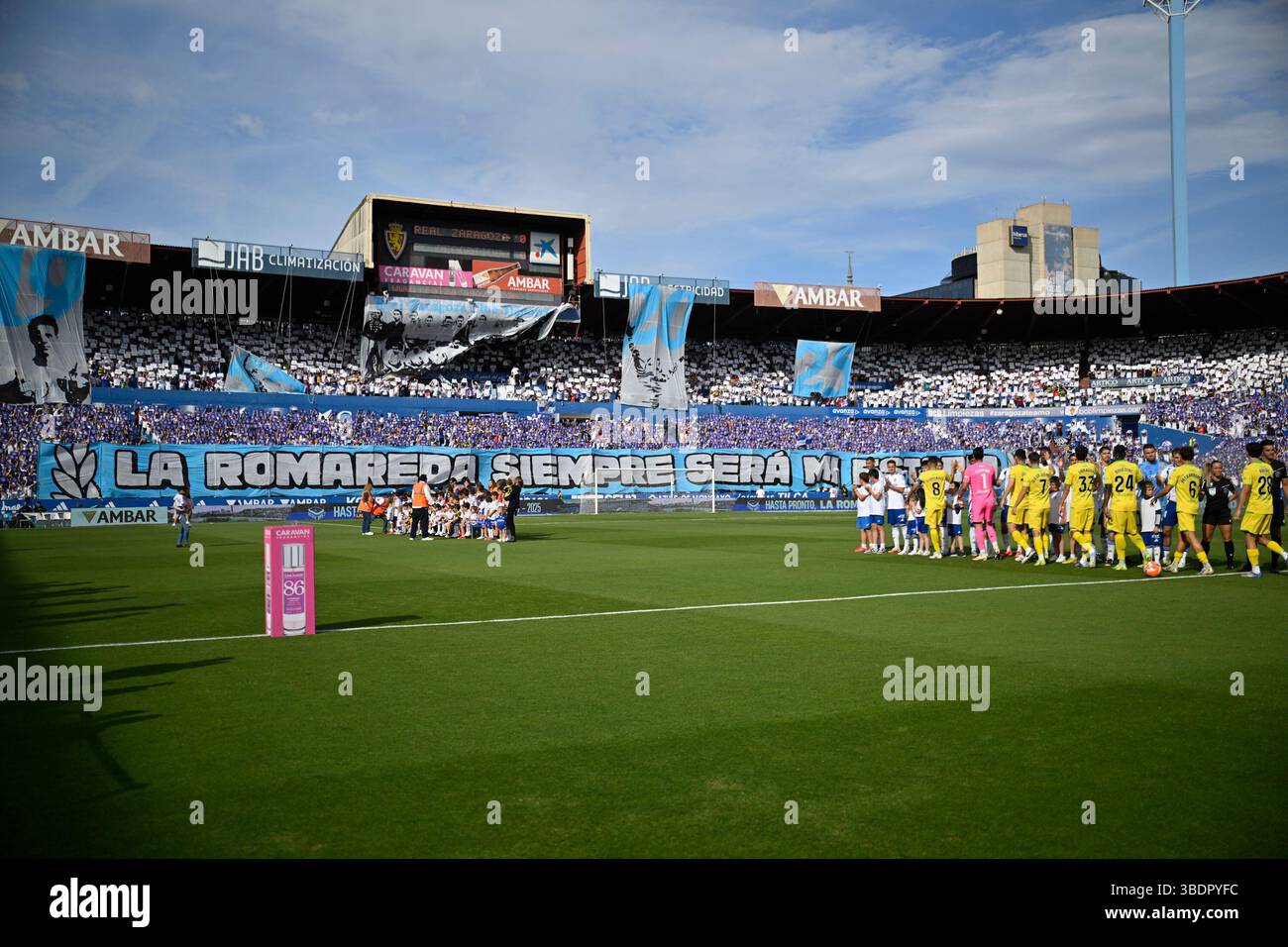 La Romareda stadium during the last official soccer match between Real ...