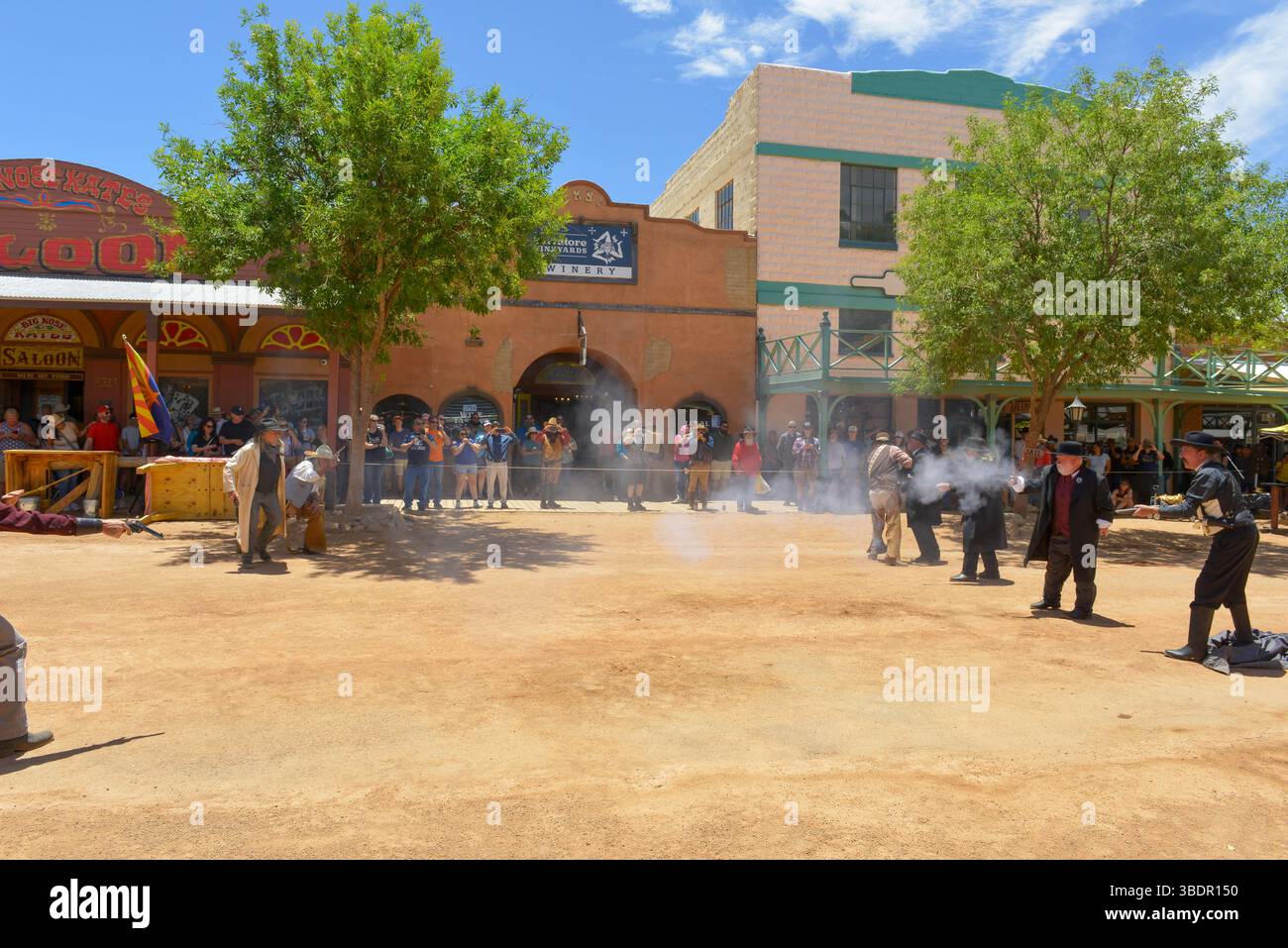 Cowboy reenactors reenacting the shoot out with Wyatt Earpe and the ...