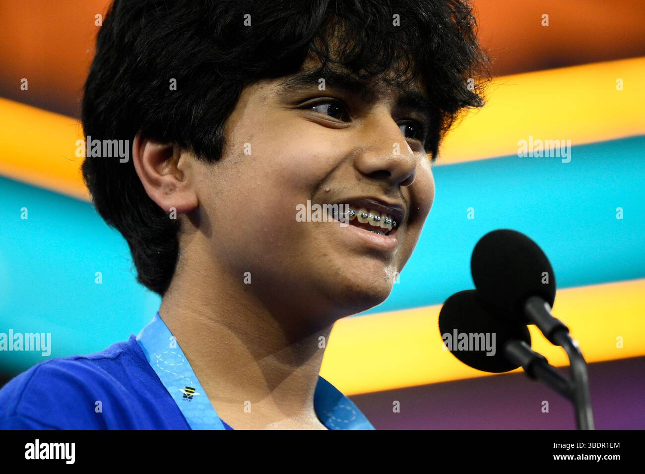 FILE - Dev Shah, 14, from Largo, Fla., competes during the Scripps ...