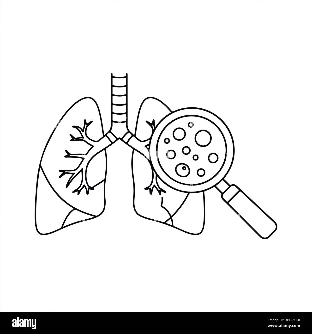 Simple line drawing magnifying glass hi-res stock photography and ...