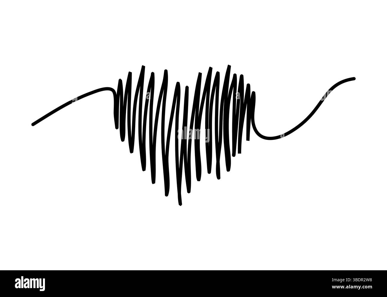 Heart. One line drawing vector illustration Stock Vector Image & Art ...
