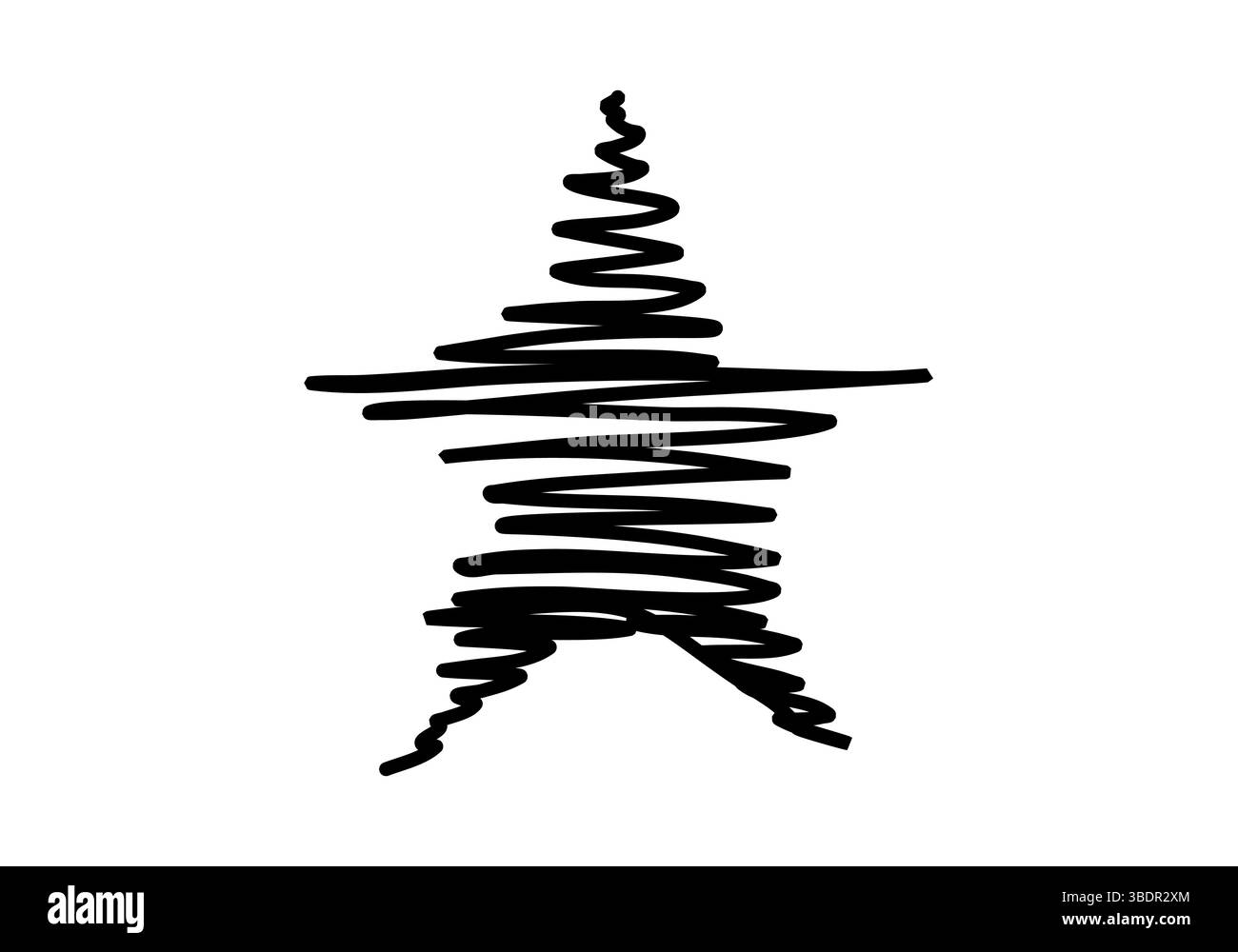 Star sketch. One line drawing vector illustration Stock Vector Image ...