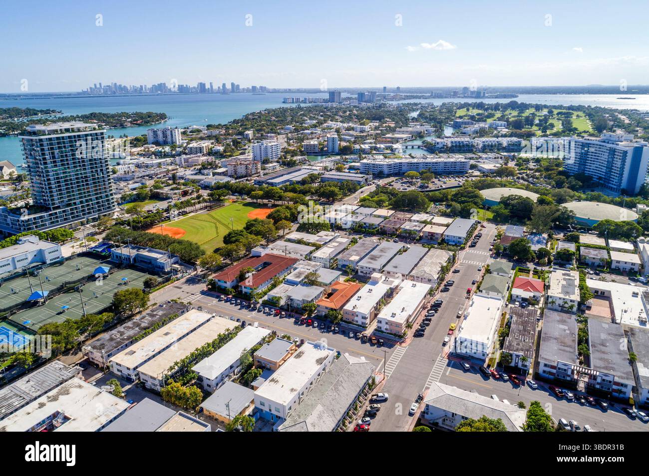 Mimo modernism residential neighborhood architecture hi-res stock ...