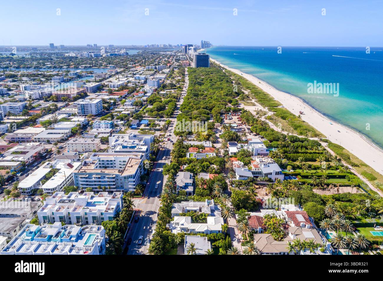Miami Beach Florida,Atlantic Ocean public beach,sand water,oceanfront ...