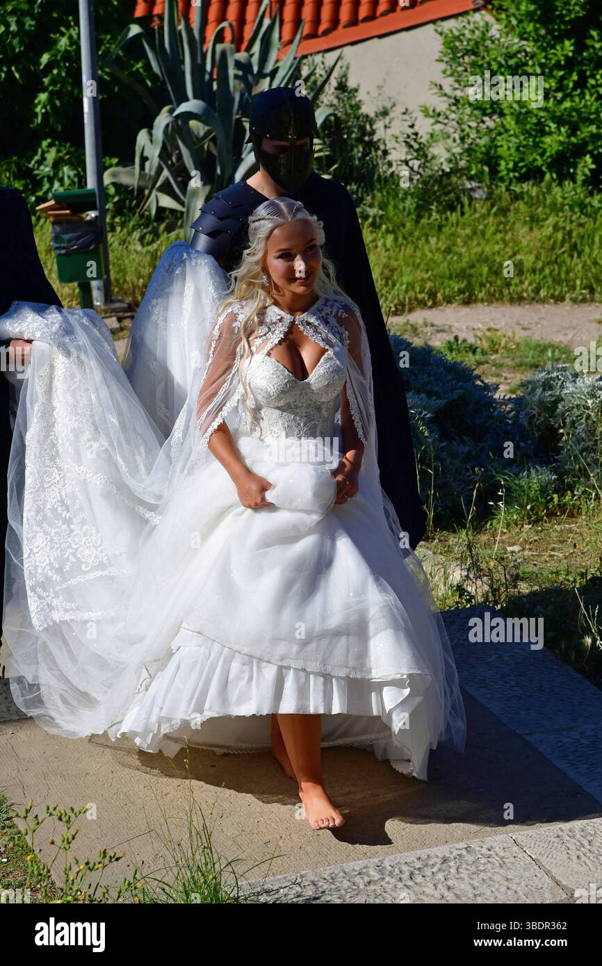 Dubrovnik, Croatia, 250525. The wedding of Dutch MMA fighter Alistair ...