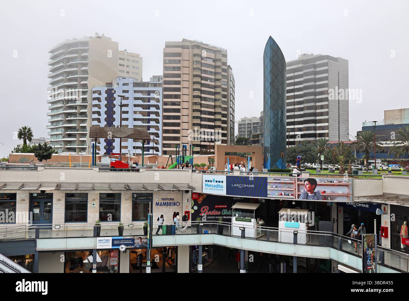 South America Peru Lima Miraflor Parque Salazar - Larcomar Shopping ...