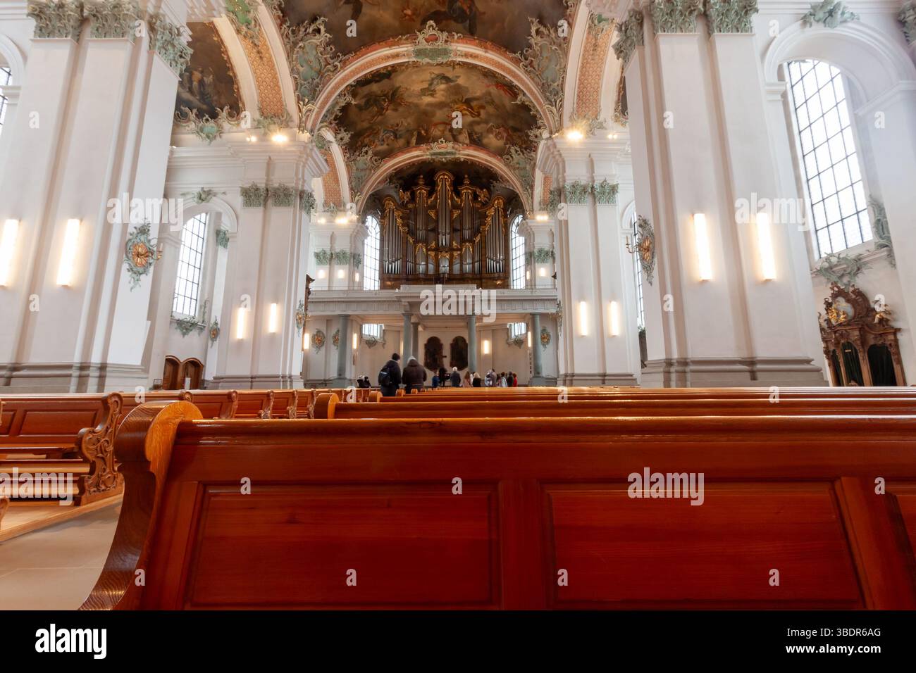 ST GALLEN - SWITZERLAND - JANUARY 19, 2025: Interior view of St. Gallen ...