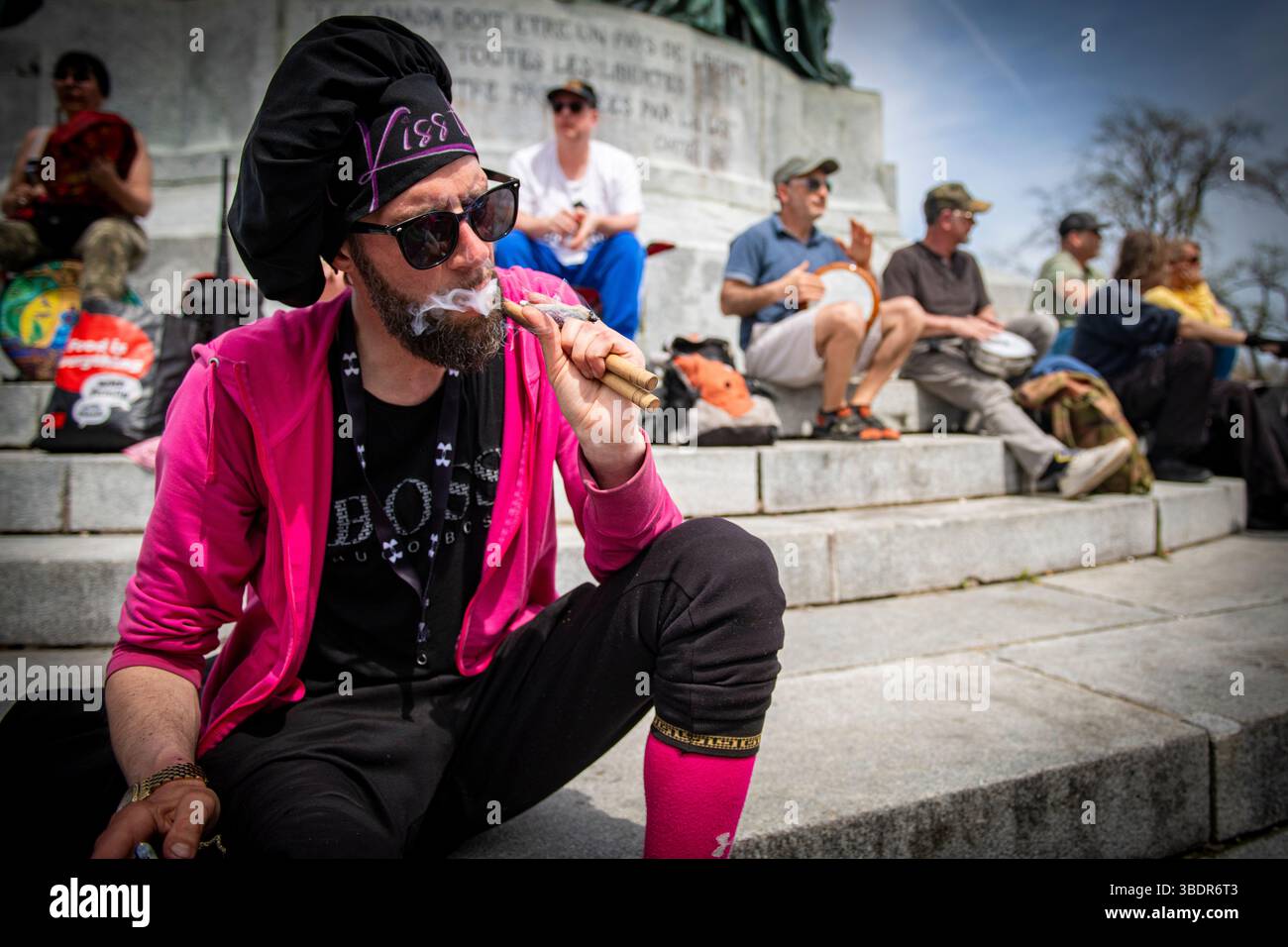Montreal Tam-Tams in Mount Royal Park in Montreal, Canada. The Tam-Tams ...