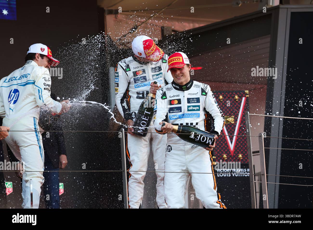 Monte-Carlo, Monaco. 25th May, 2025. #16 Charles Leclerc (MCO, Scuderia Ferrari HP), #4 Lando ...