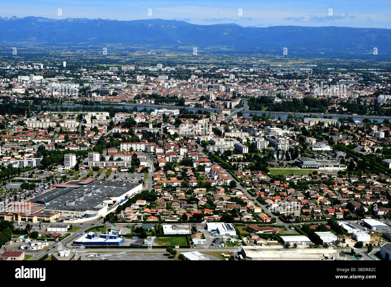 Saint Peray, Ardeche, France. 24th May, 2025. Aerial view of the town ...
