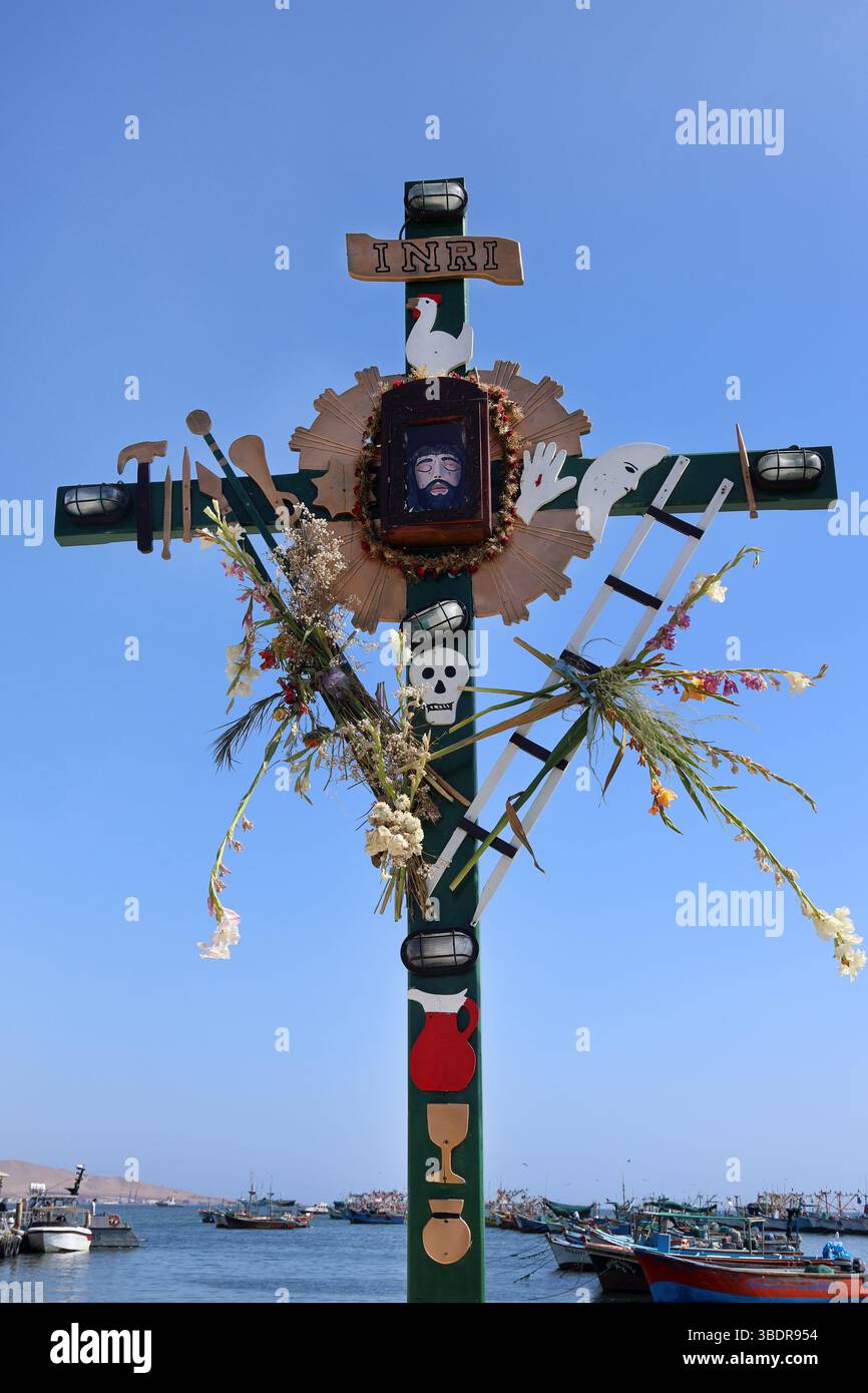 South America Peru Paracas - Cross of the Passion or of the Mysteries ...