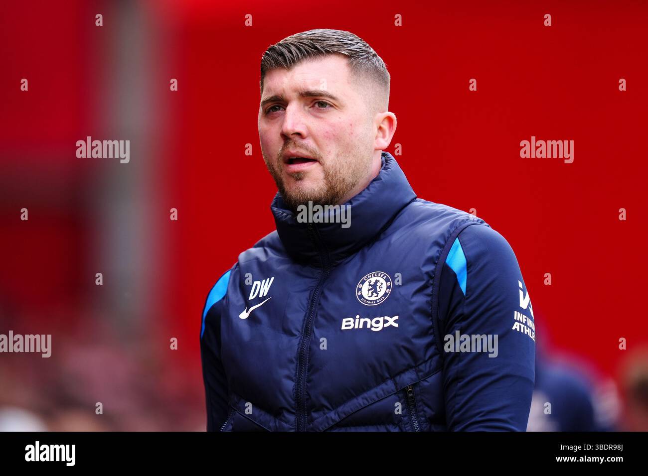 Chelsea first team coach Danny Walker before the Premier League match ...