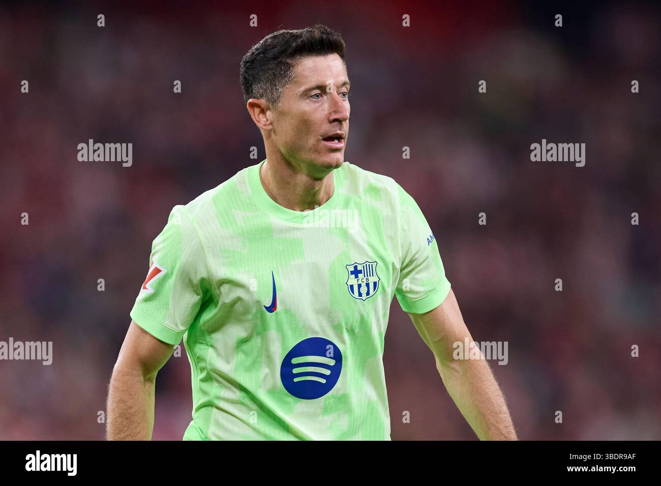 Robert Lewandowski of FC Barcelona looks on during the LaLiga EA Sports ...