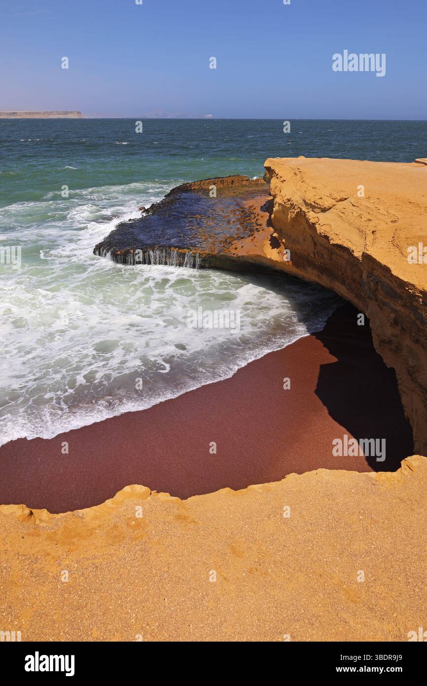 South America Peru Paracas National Reserve Desert Playa Roja Beach ...