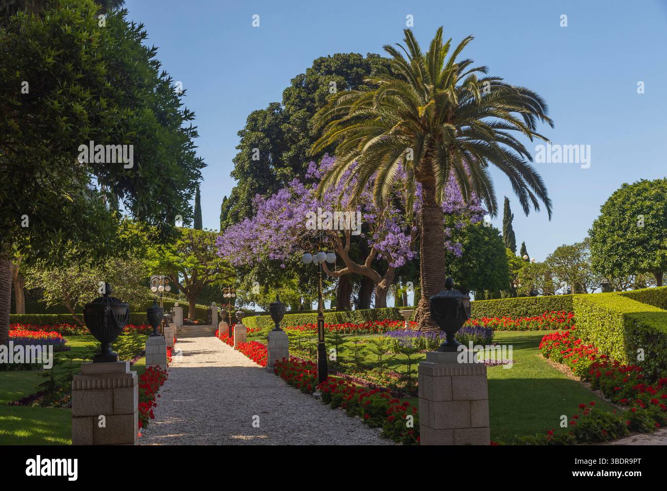 Haifa, Israel – May 24, 2025. Bahai Gardens. A Serene Path Through a ...