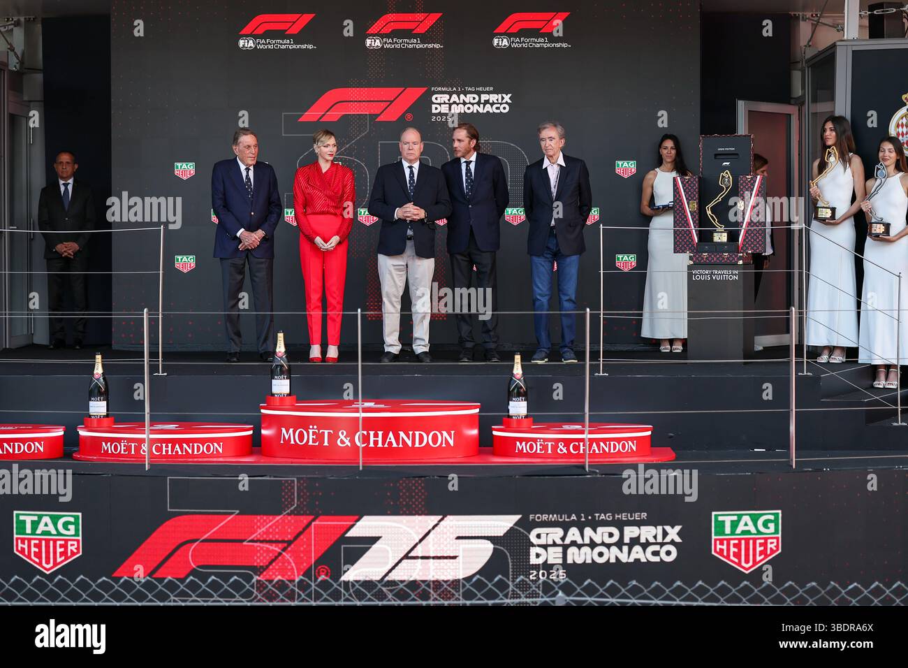 MONTE-CARLO, MONACO - MAY 25: Princess Charlene of Monaco stands with ...