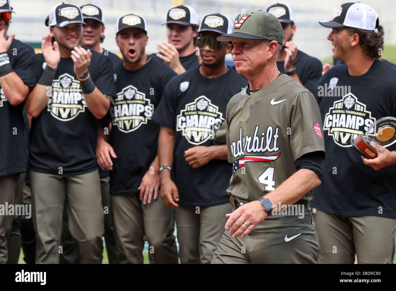 HOOVER, AL - MAY 25: Vanderbilt head coach Timothy Carter Corbin walks ...
