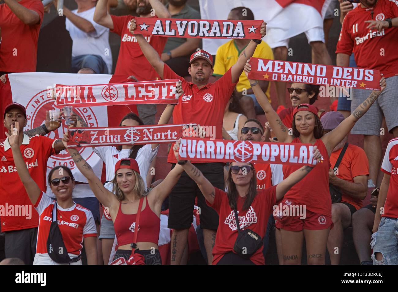 Recife, Brazil. 25th May, 2025. Internacional fans, during the match ...
