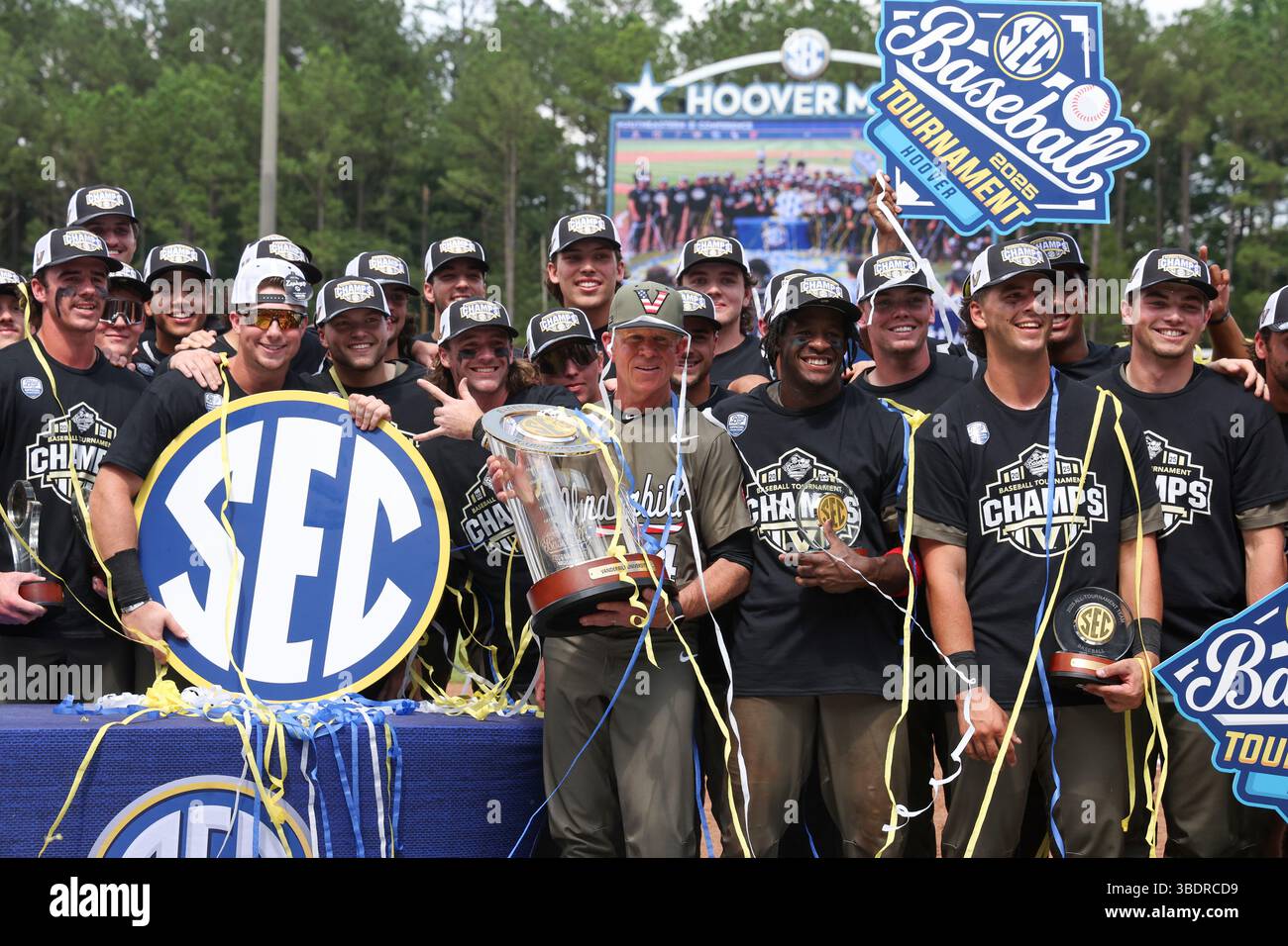 HOOVER, AL - MAY 25: Vanderbilt head coach Timothy Carter Corbin holds ...