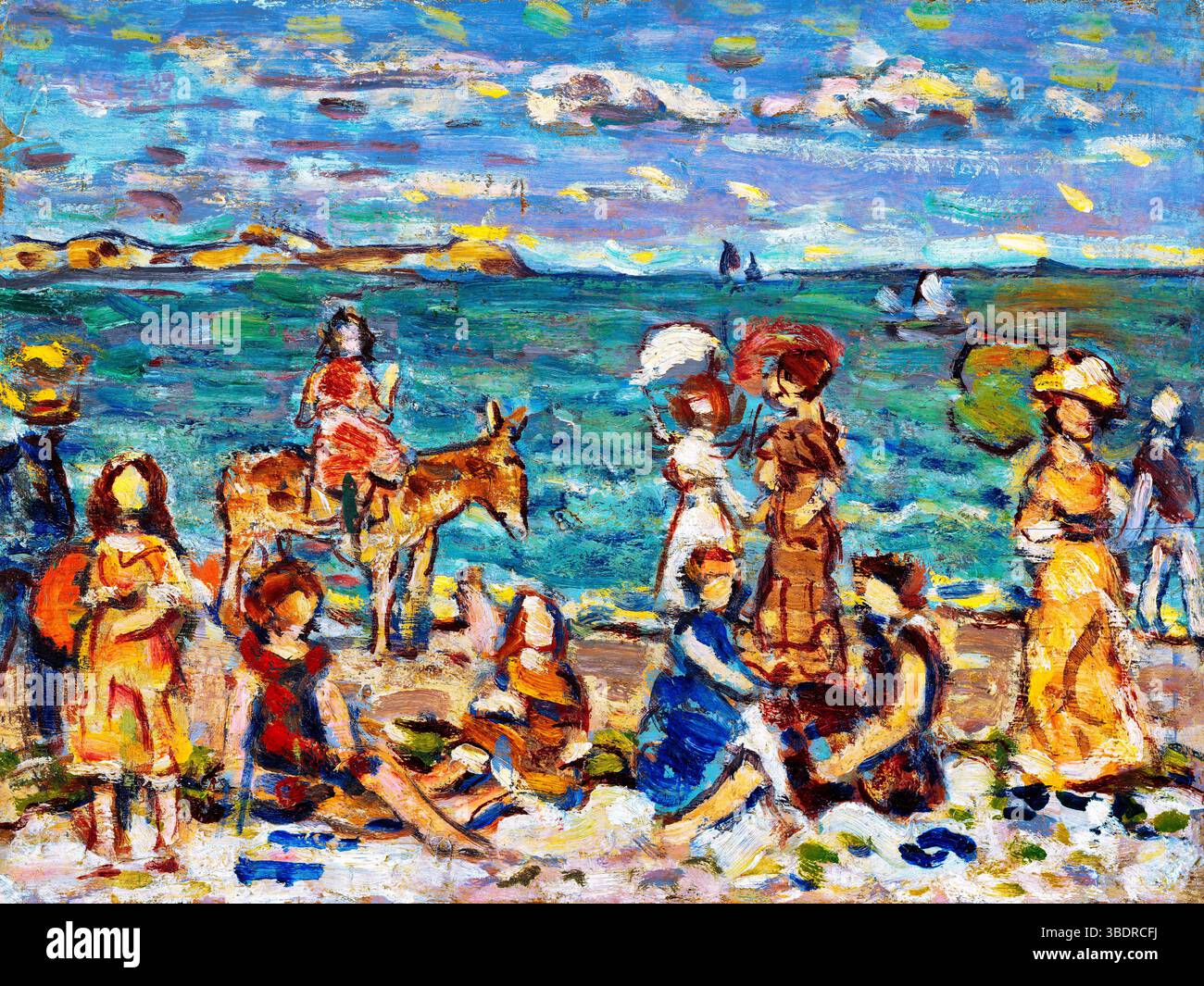 Prendergast's "At the Beach" captures joyful seaside life with mosaic ...