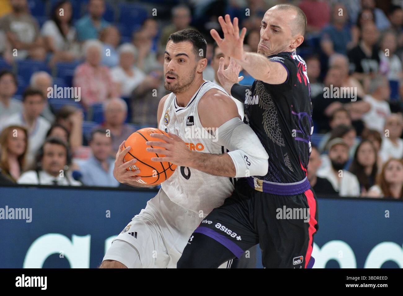 Madrid, Spain. 03rd Jan, 2012. Alberto Abalde during the League ACB Endesa, basketball match ...