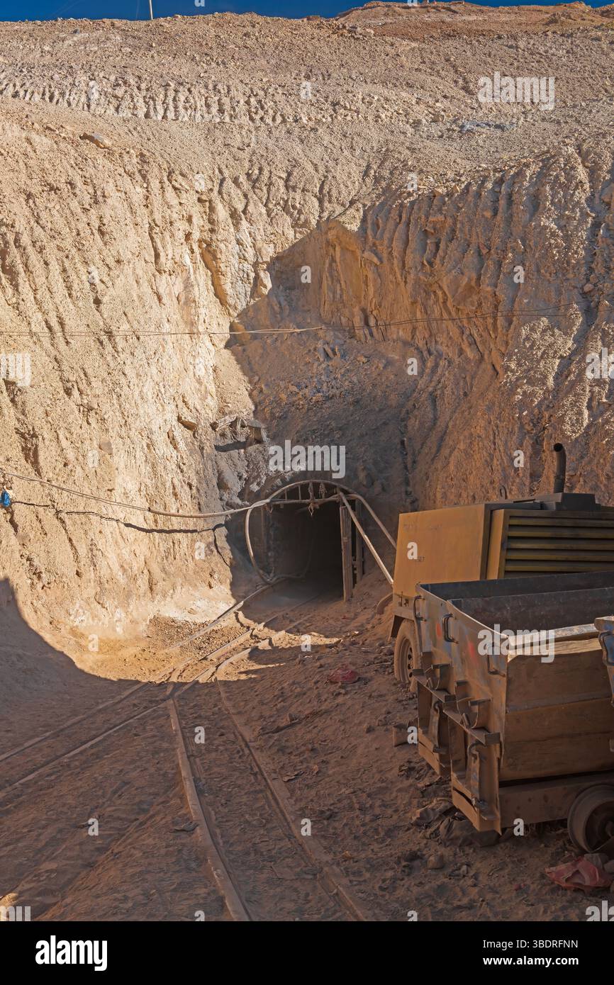 MIne Entrance to the Mountain of Silver in Potosi, Bolivia Stock Photo ...