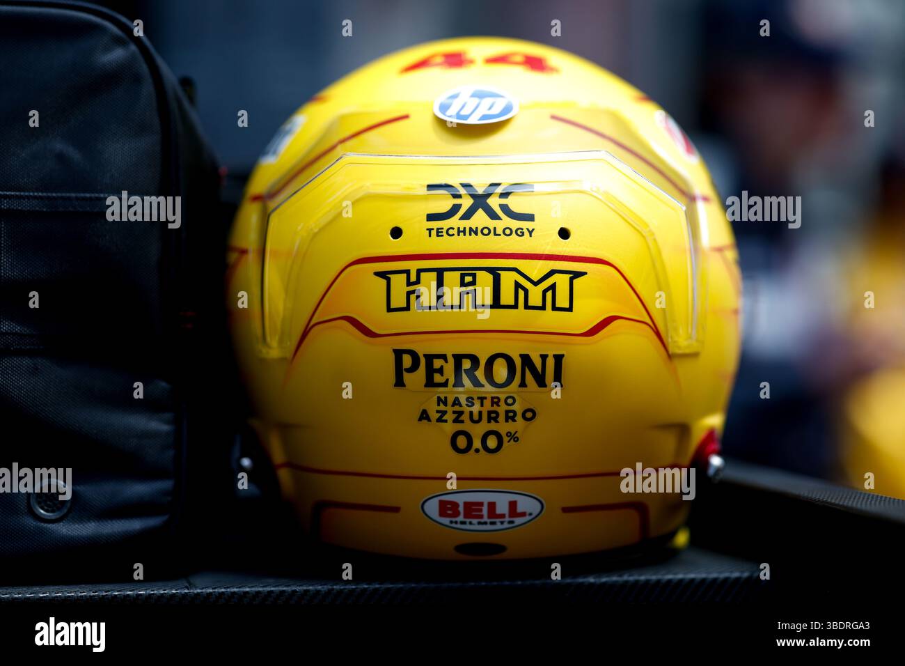 Monte-Carlo, Monaco. 25th May, 2025. Helmet of #44 Lewis Hamilton (GBR ...