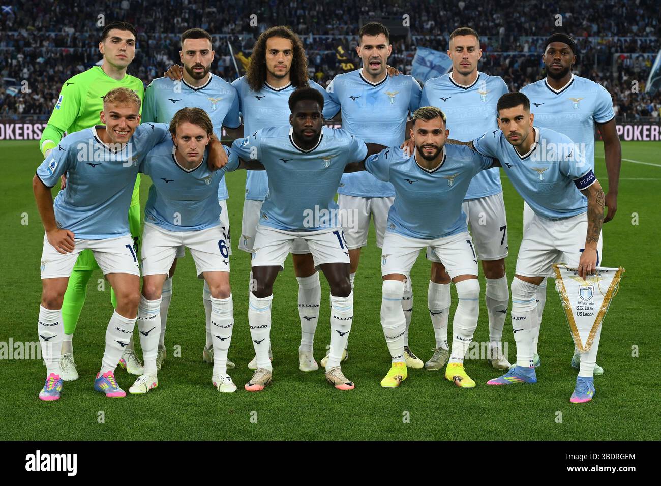 Rome, Italy. 25th May, 2025. S.S. Lazio players pose for a team photo ...
