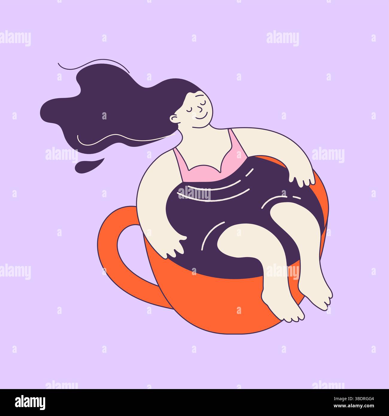 Woman in a bath fun Stock Vector Images - Alamy