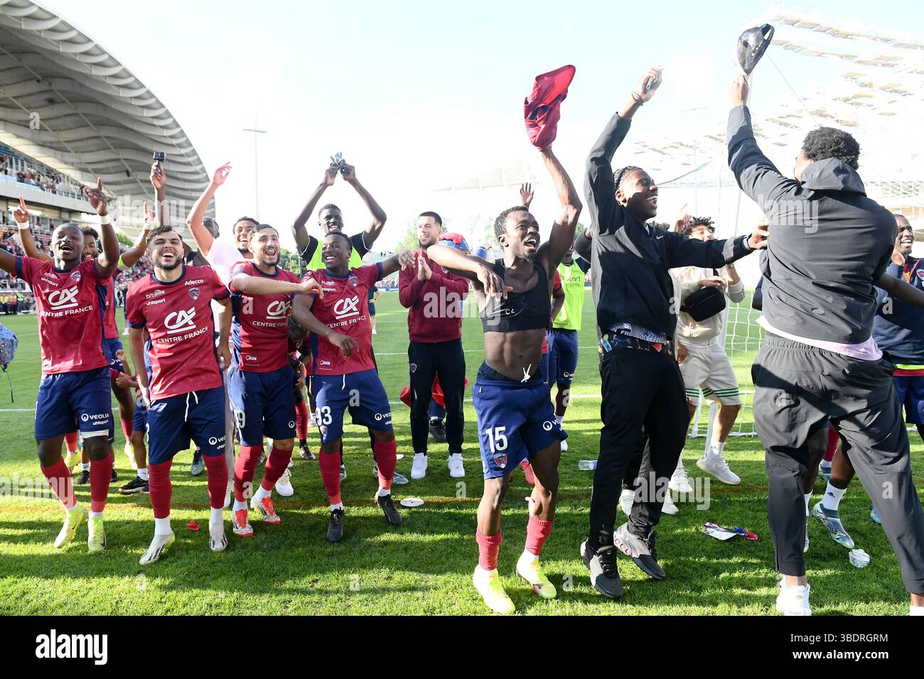 Equipe de football de Clermont CF63 during the playoffs National 1 ...