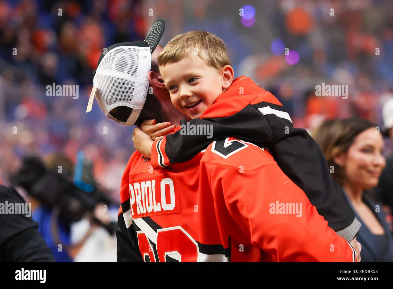 May 24th 2025: Buffalo Bandits defenseman Steve Priolo (23) celebrates ...