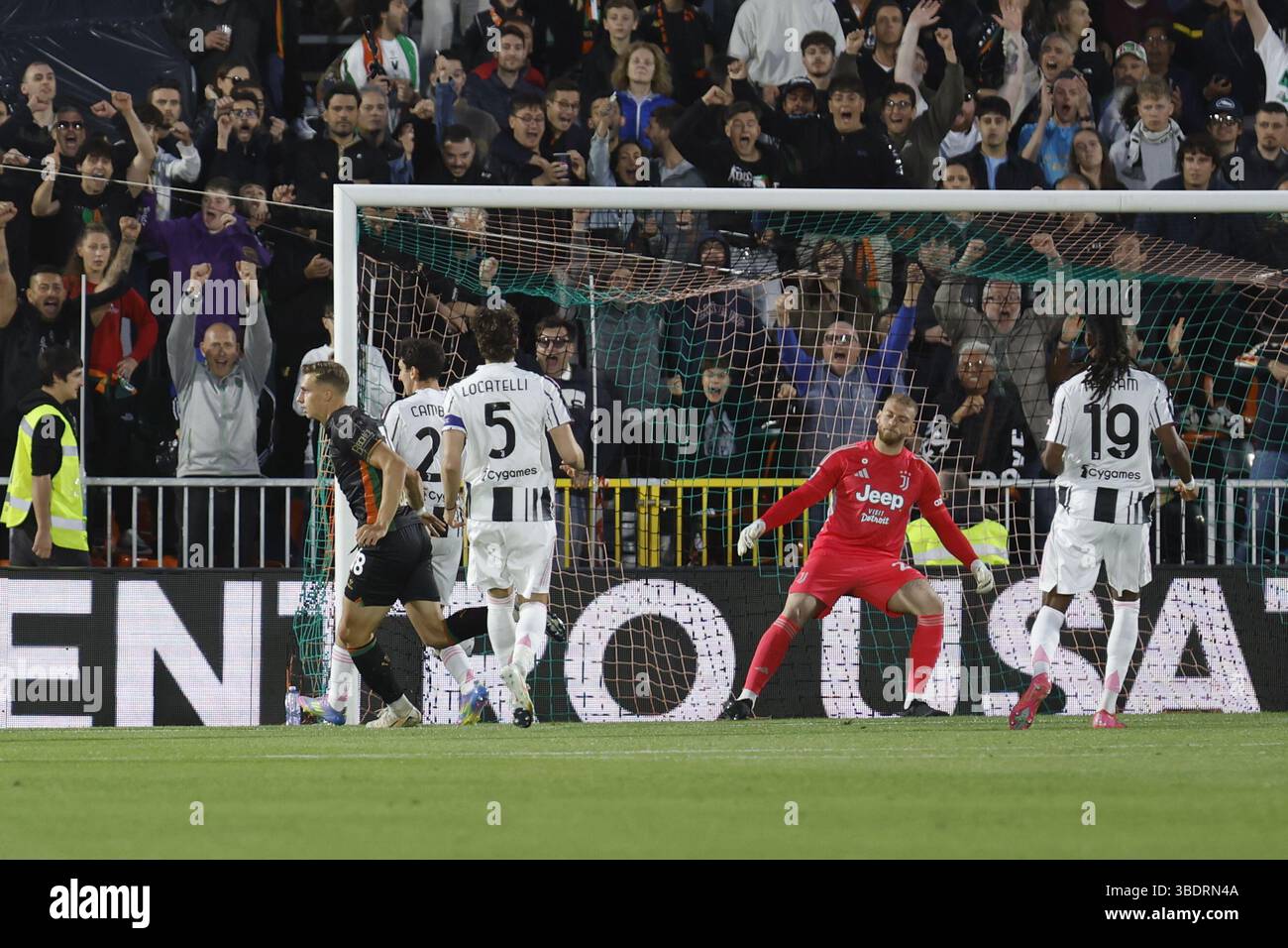 Venice, Italy. 25th May, 2025. Venezia's DANIEL FILA scores a goal ...