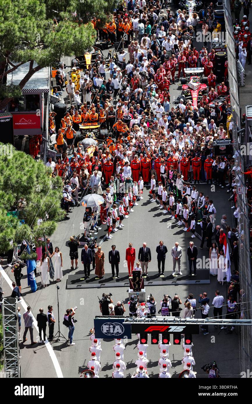 National anthem starting grid during the Formula 1 Tag Heuer Grand Prix ...