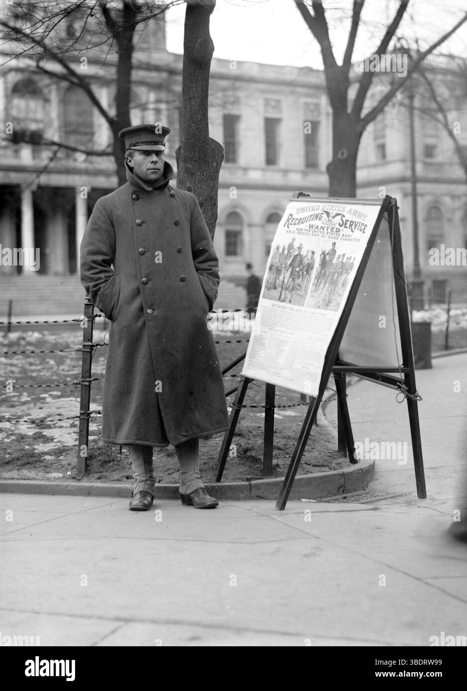 Recruitment notice, New York, America, 1908 Stock Photo - Alamy