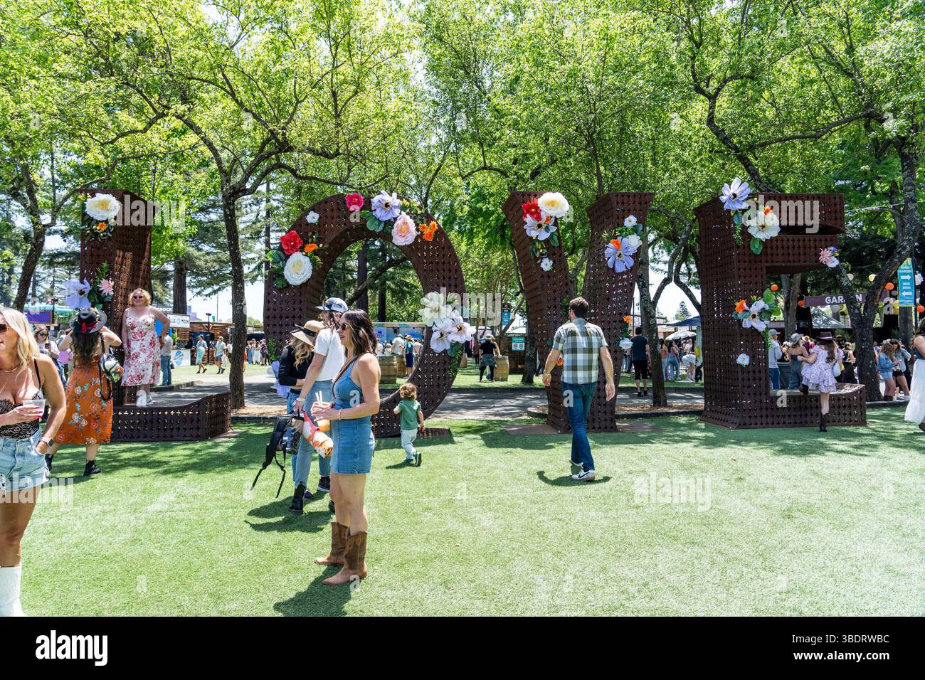 Festivalgoers are seen at the 2025 BottleRock Napa Valley on Sunday ...