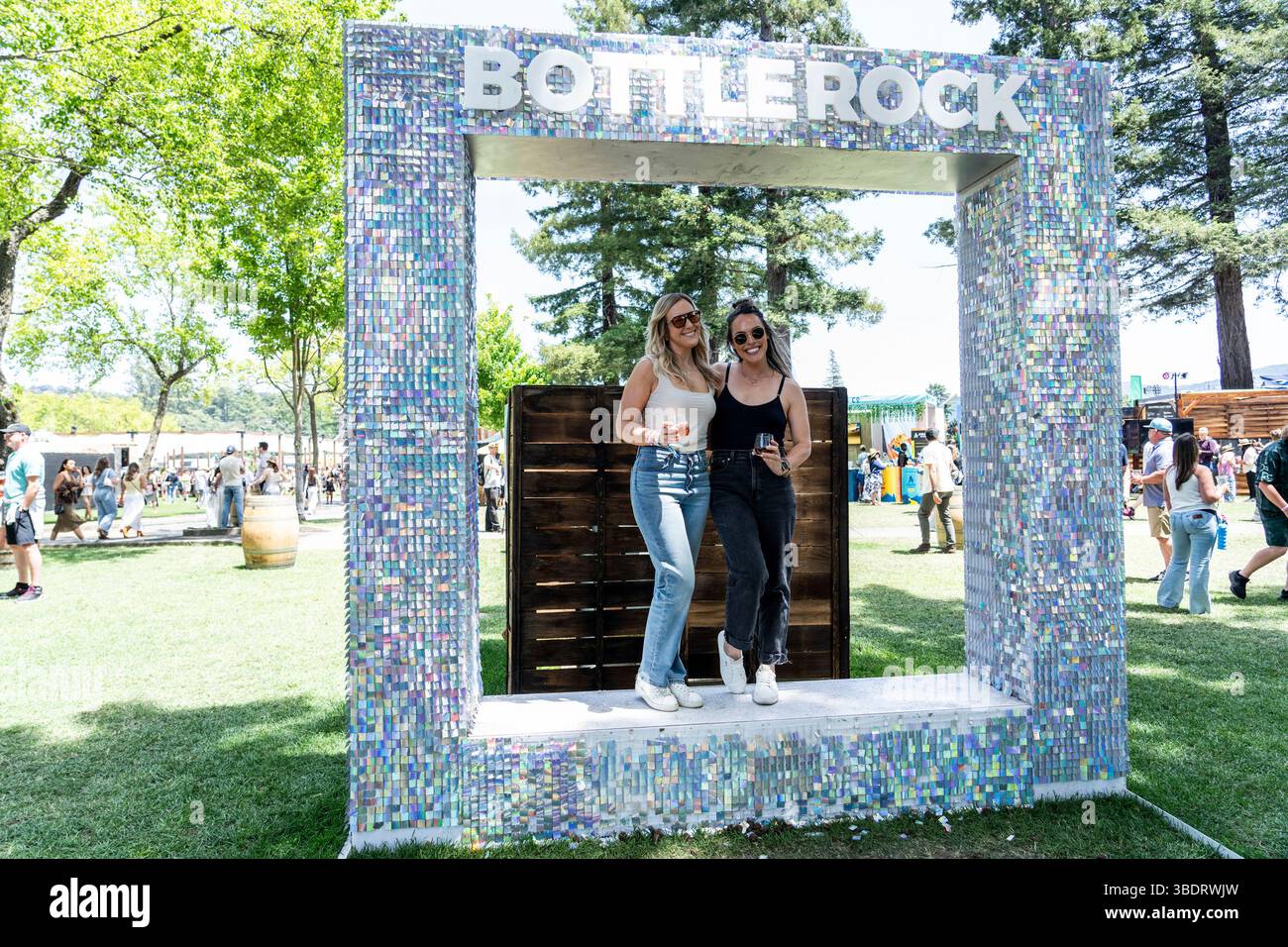 Festivalgoers are seen at the 2025 BottleRock Napa Valley on Sunday ...