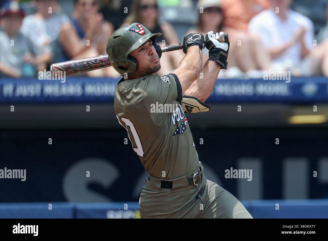 HOOVER, AL - MAY 25: Vanderbilt infielder Jacob Humphrey (10) watches ...