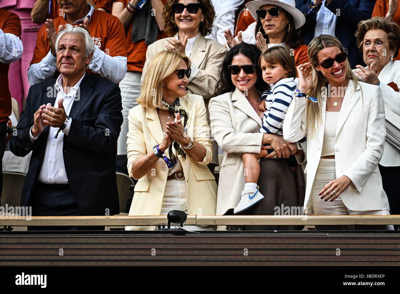 Paris, France, France. 25th May, 2025. Rafael Nadal's family, his ...
