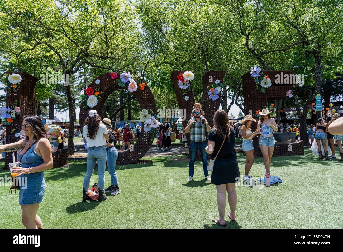 Festivalgoers are seen at the 2025 BottleRock Napa Valley on Sunday ...