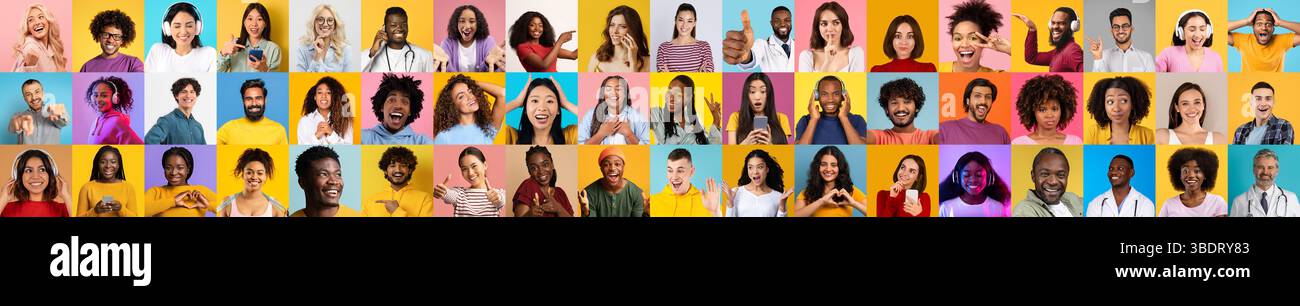 Diverse people express lifestyle in a vibrant collage Stock Photo - Alamy
