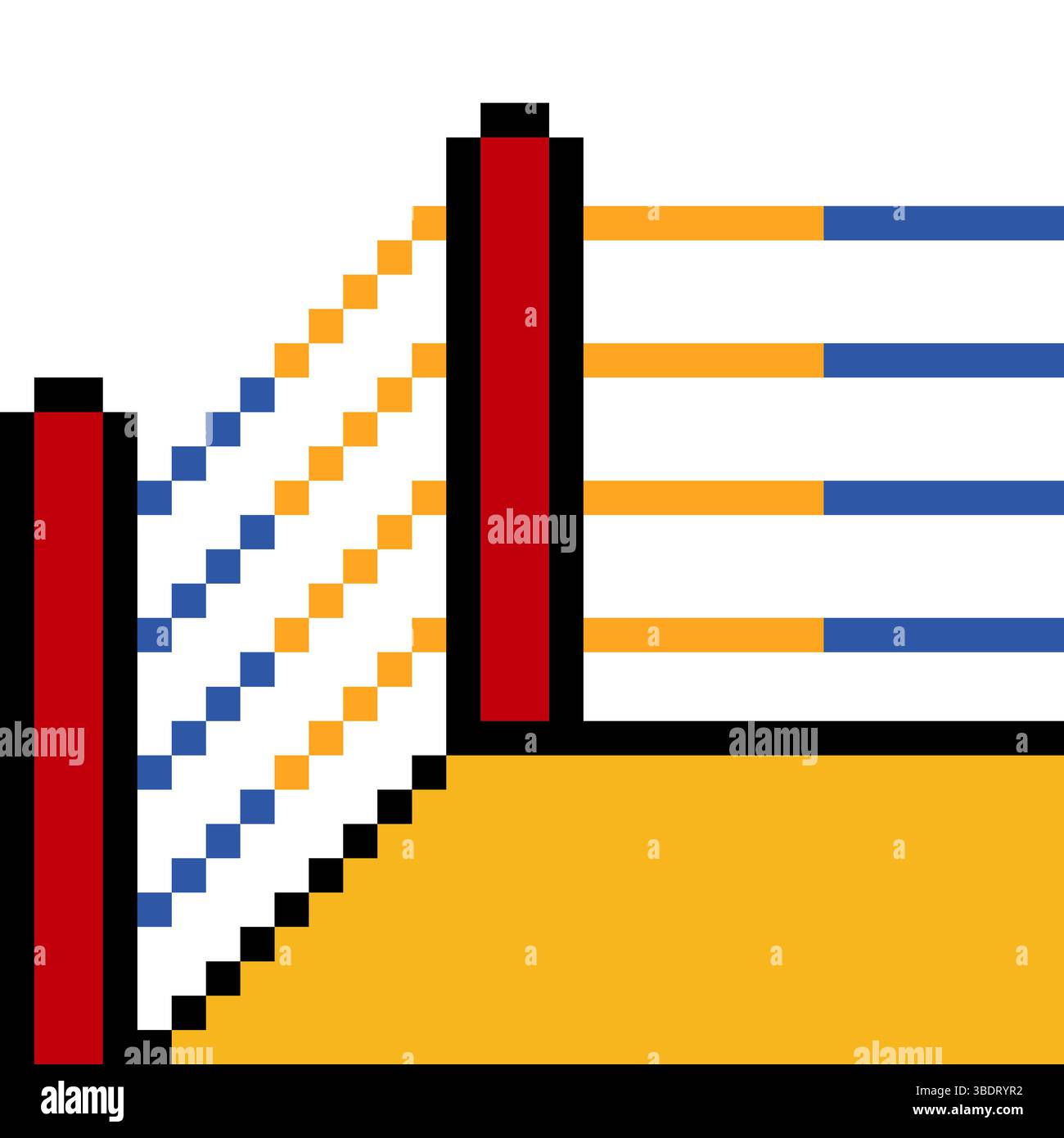 Red corner of boxing ring in pixel art style Stock Vector Image & Art ...