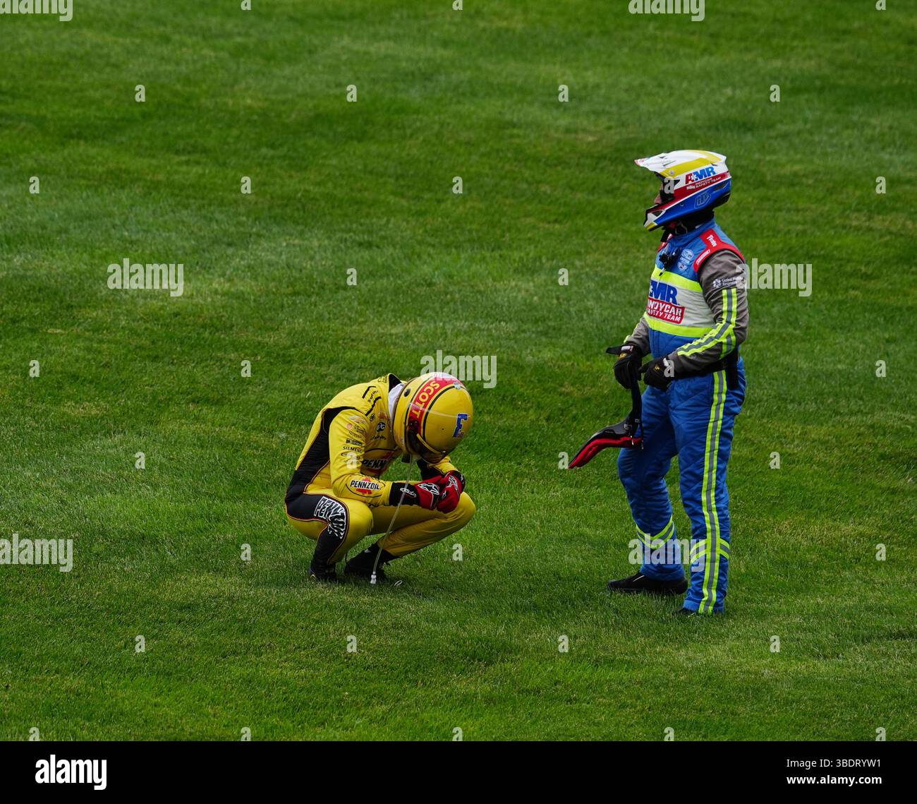INDIANAPOLIS, IN - MAY 25: IndyCar driver Scott McLaughlin looks ...